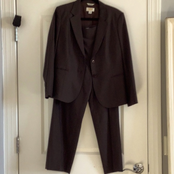 Talbots | Jackets & Coats | Beautiful Dark Brown Italian Wool Suit With ...